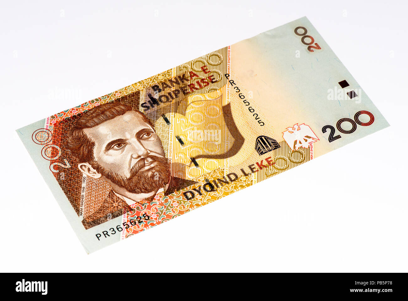 200 albanische Lek Bank Note. Albanische Lek ist die nationale Währung ...