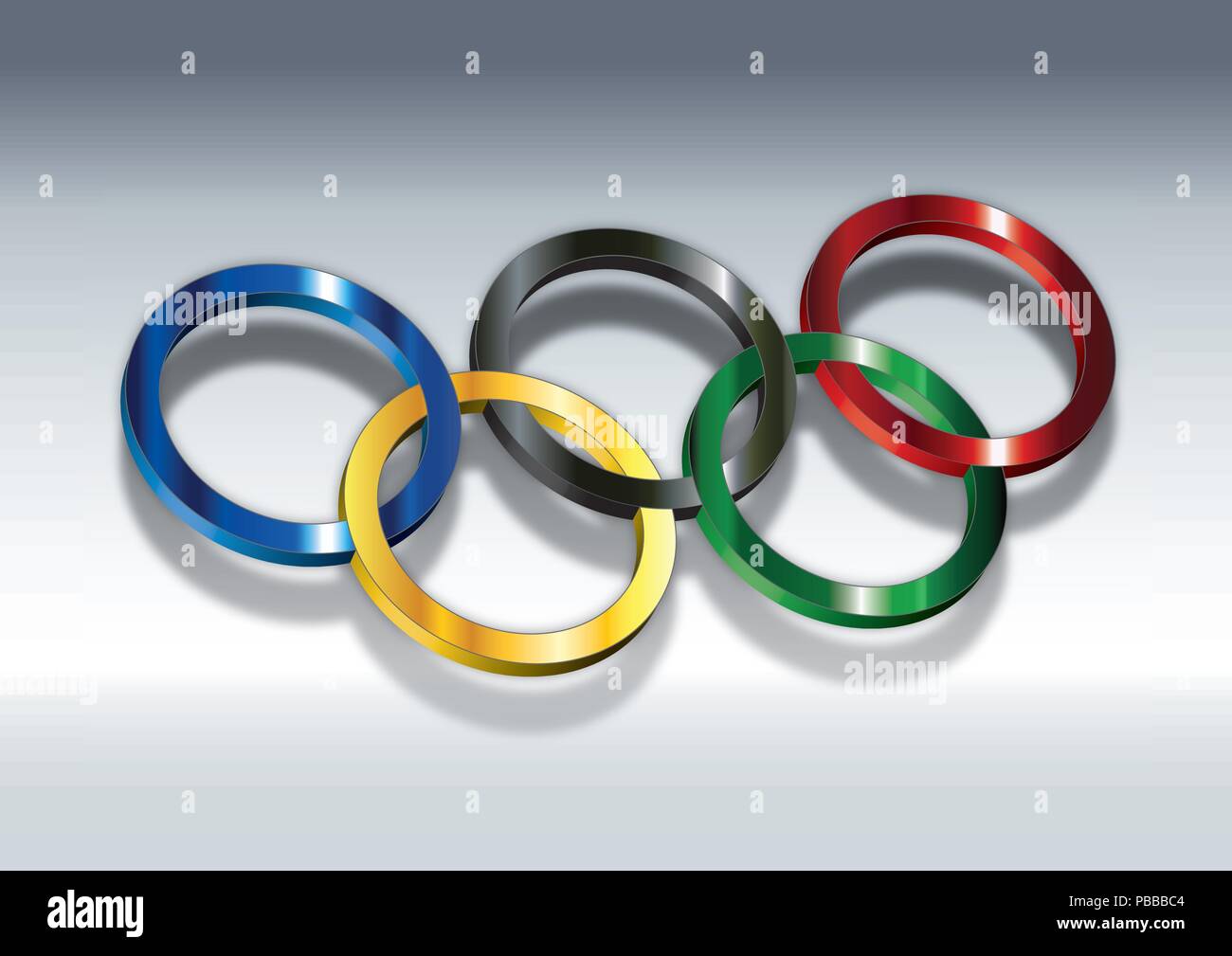 Olympischen Ringe simbol, 3D-Vektor illustration Stock-Vektorgrafik - Alamy