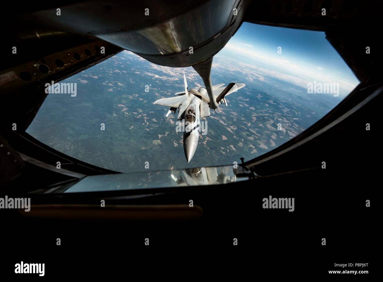 Eine F-15A Eagle aus der 142 Fighter Wing in Portland, Erz Ansätze ...