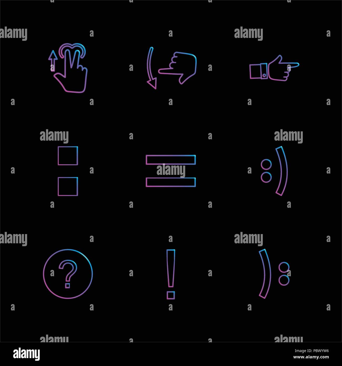 Mathematik, emoji, ist gleich, Hände, Zeiger, Pfeile, Richtungen ...