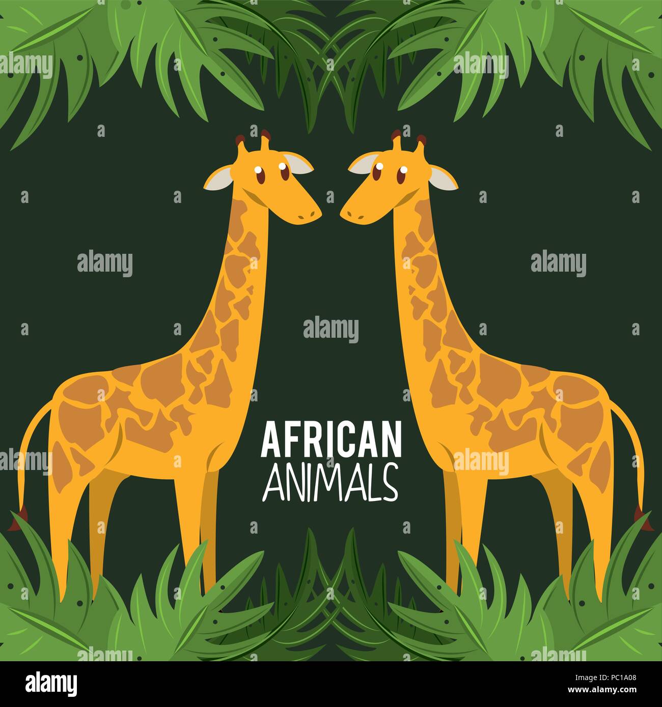 African Safari Animals Cartoon Illustration Stockfotos und -bilder ...