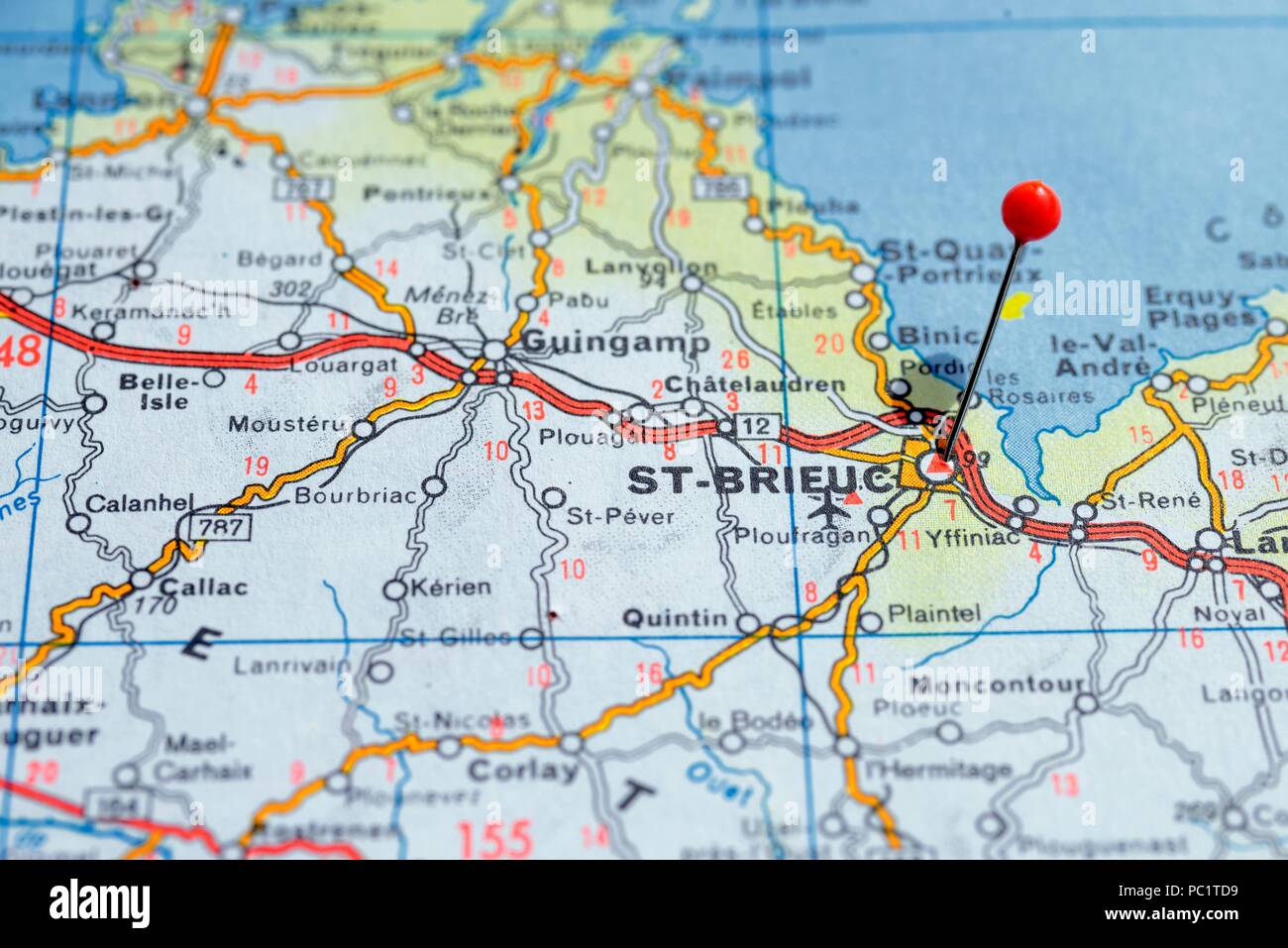 Karte von st brieuc -Fotos und -Bildmaterial in hoher Auflösung – Alamy