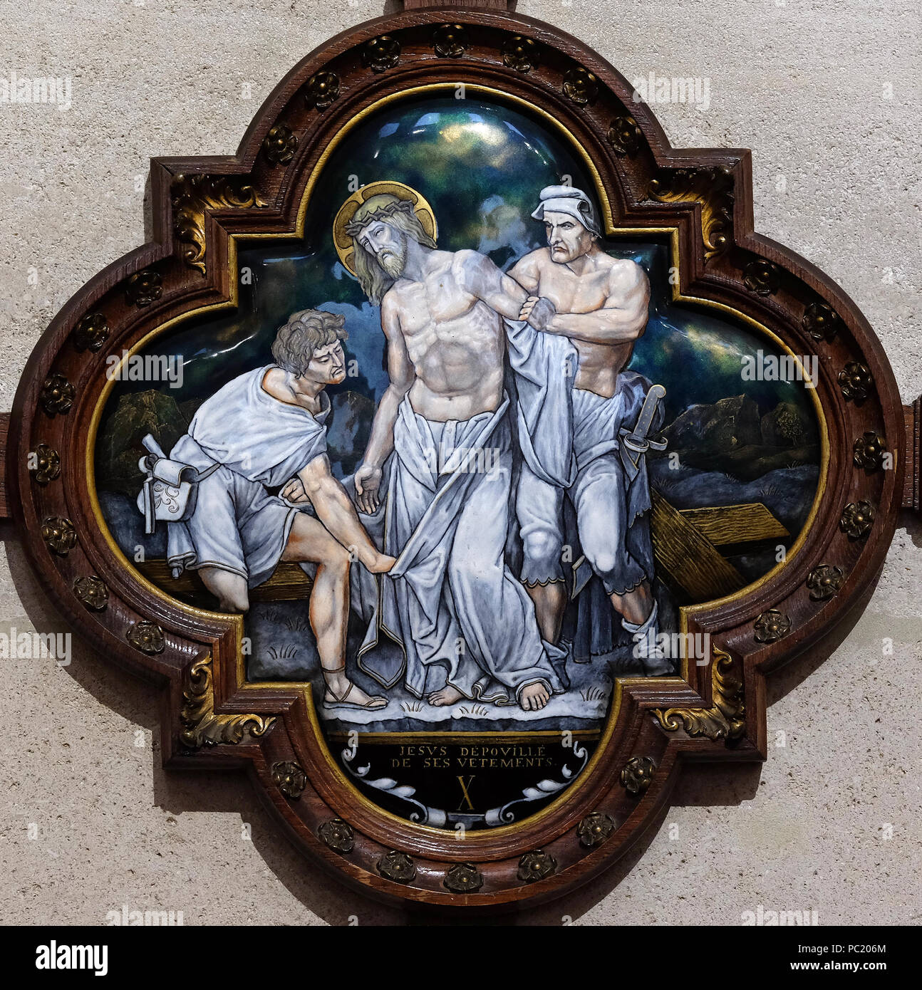 10 Stationen des Kreuzes, Jesus wird seiner Kleider beraubt, St Francis ...