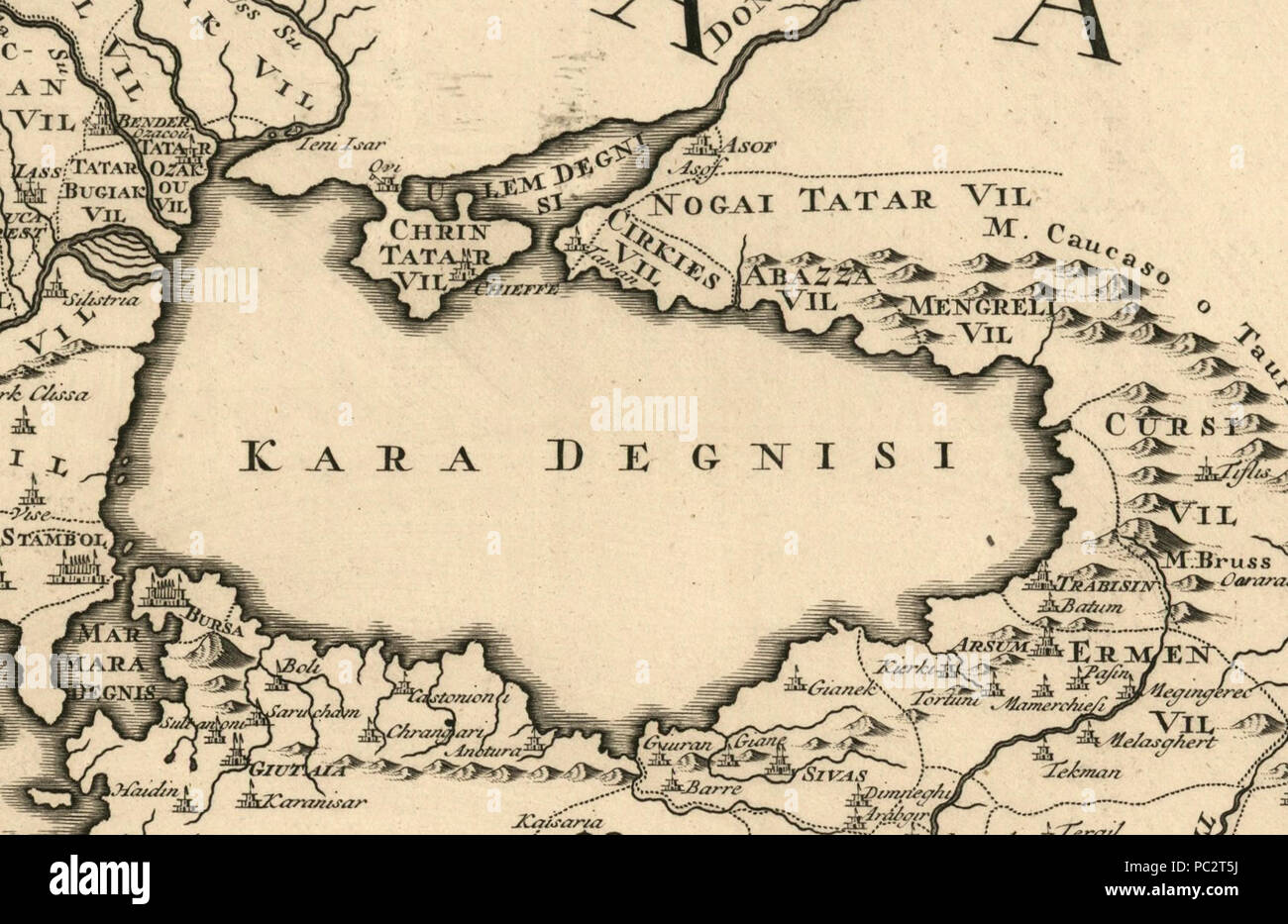 Abu Bakr Ibn Braham. Mappa dell' Impero Ottomanno. Composta da Abubekir ...