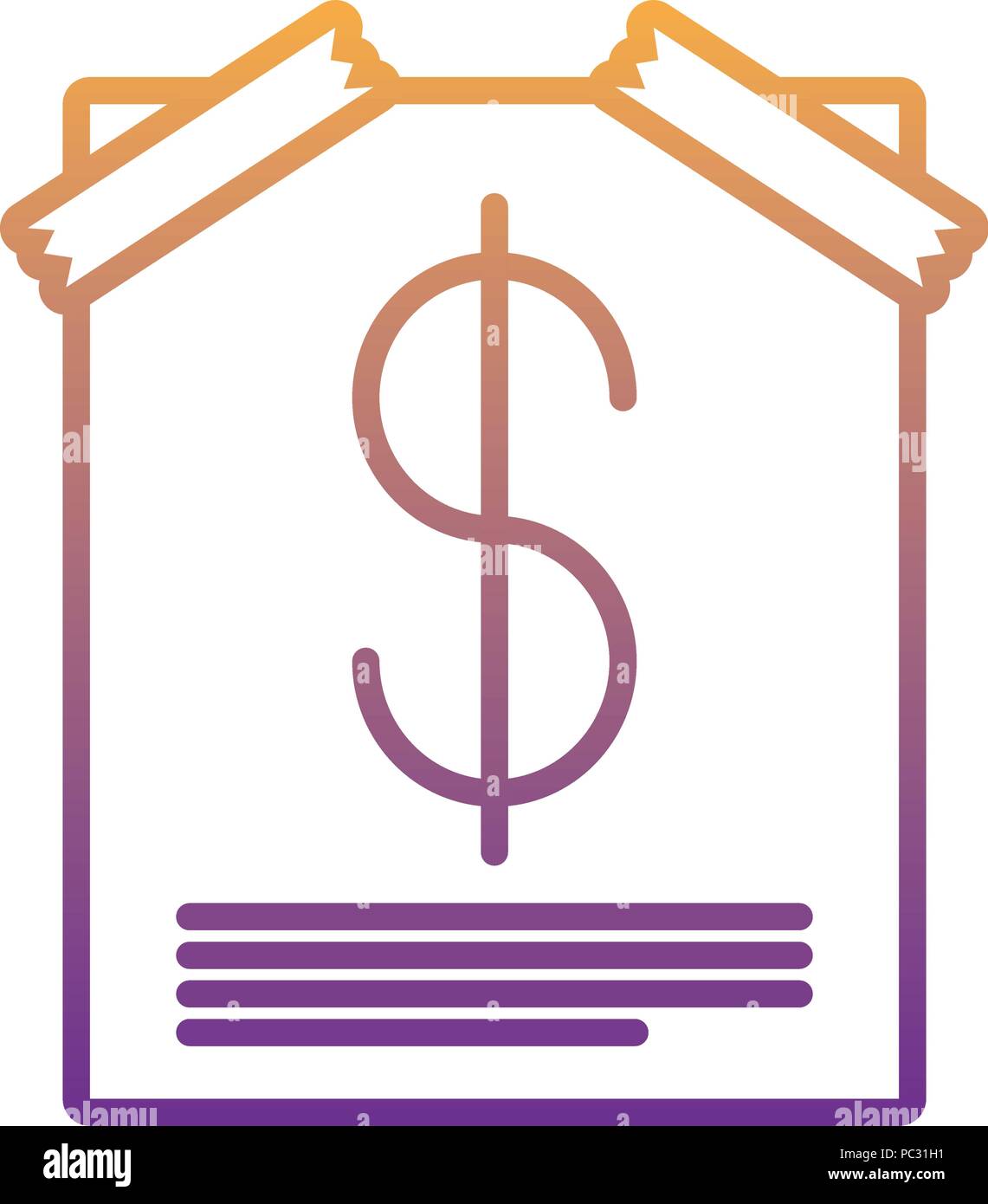 Rechnung Symbol auf weißem Hintergrund, Vector Illustration Stock ...