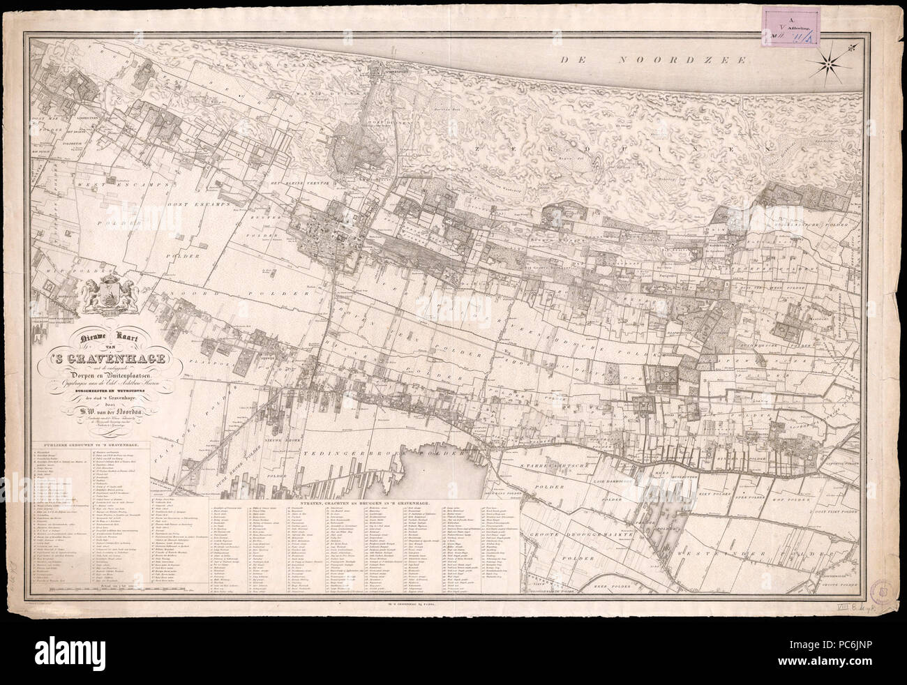 67 Noordaa - Nieuwe Kaart van Den Haag met de omliggende Dörpen en ...