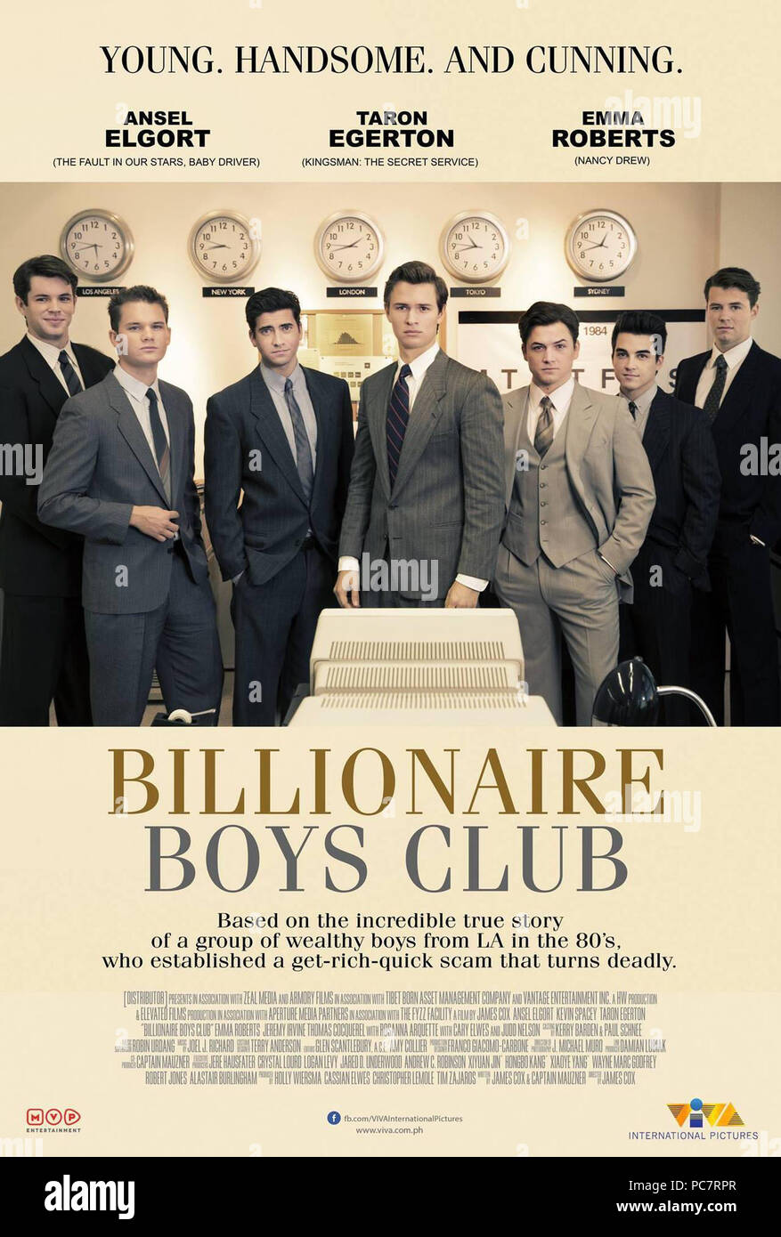 BILLIONAIRE BOYS CLUB, Poster, von links: Richard Kohnke, Jeremy Irvine ...