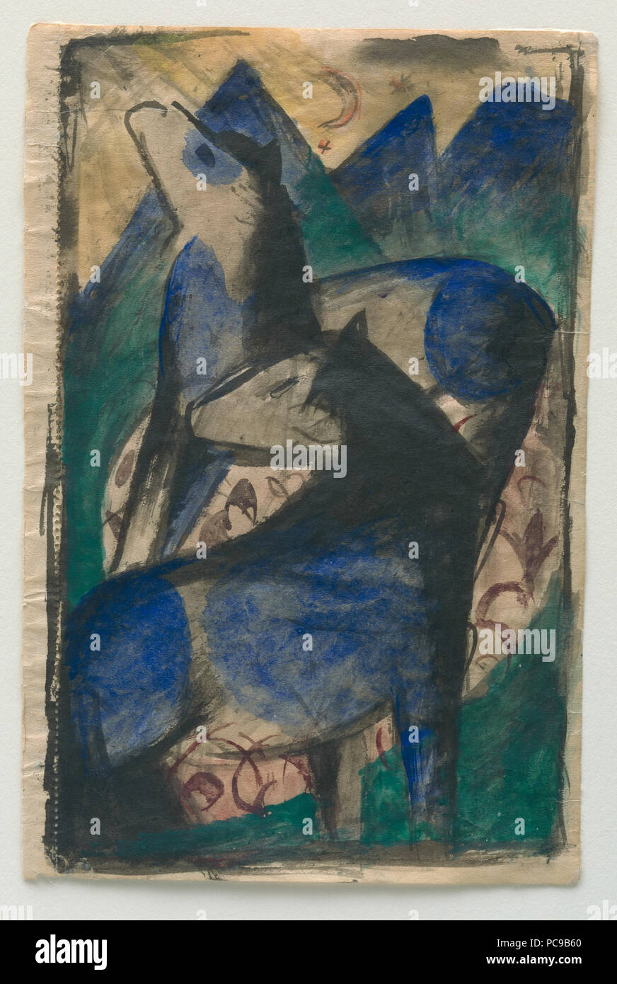 Franz Marc Zwei Blaue Pferde (Zwei blaue Pferde) 60 GUGG zwei blaue ...