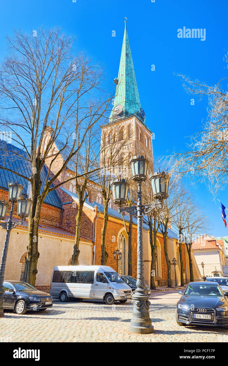 Riga, Lettland - 12 April 2018: St. James Cathedral die viertgrößte ...