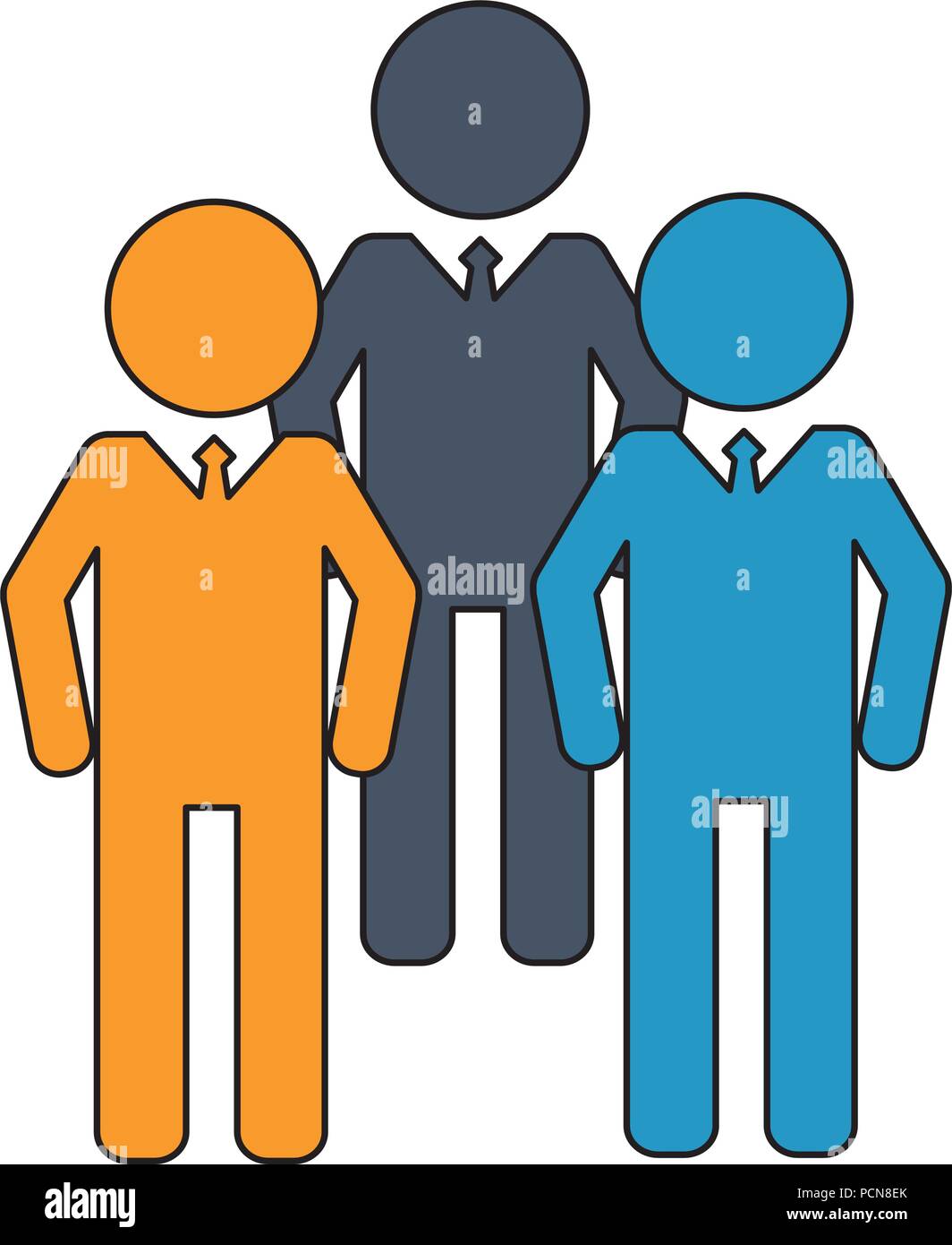 Geschäftsleute Piktogramm business Teamarbeit Mitarbeiter Vector ...