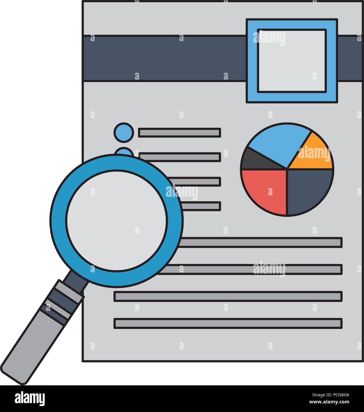 Humanressourcen Papier informaton Lupe Vector Illustration Stock ...