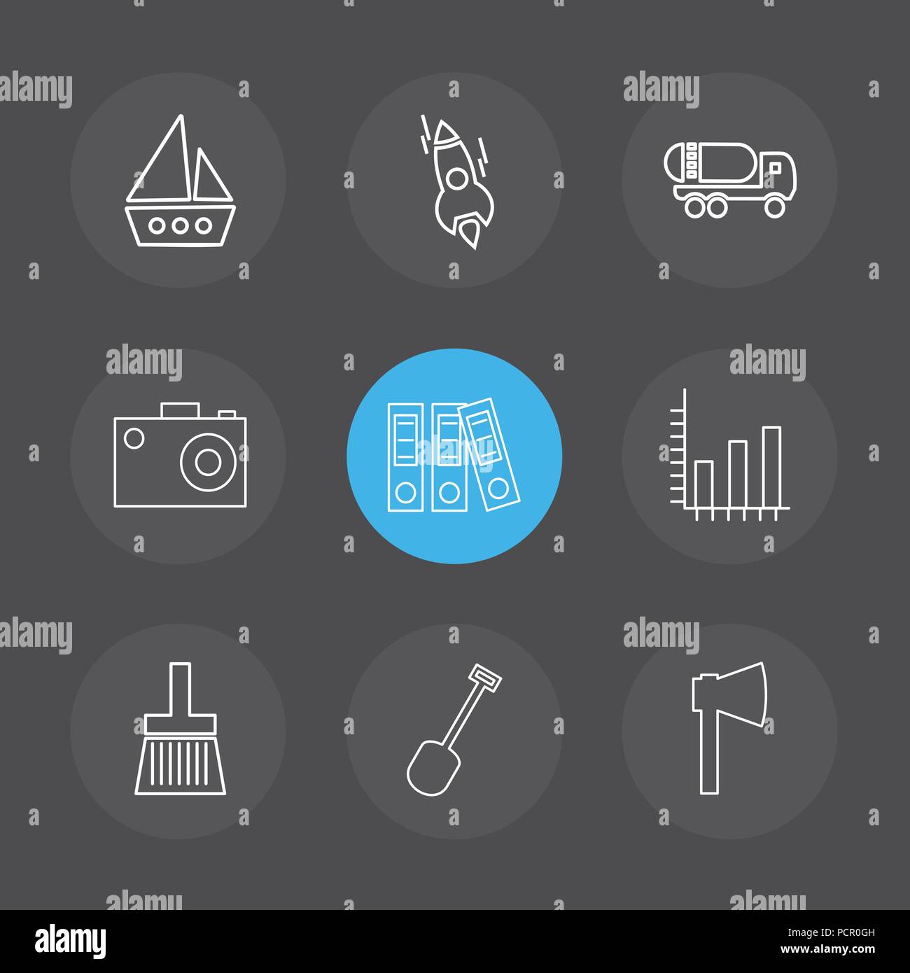 Boot, Rakete, Kamera, Spaten, Pinsel, Transport, Reisen, Transport ...