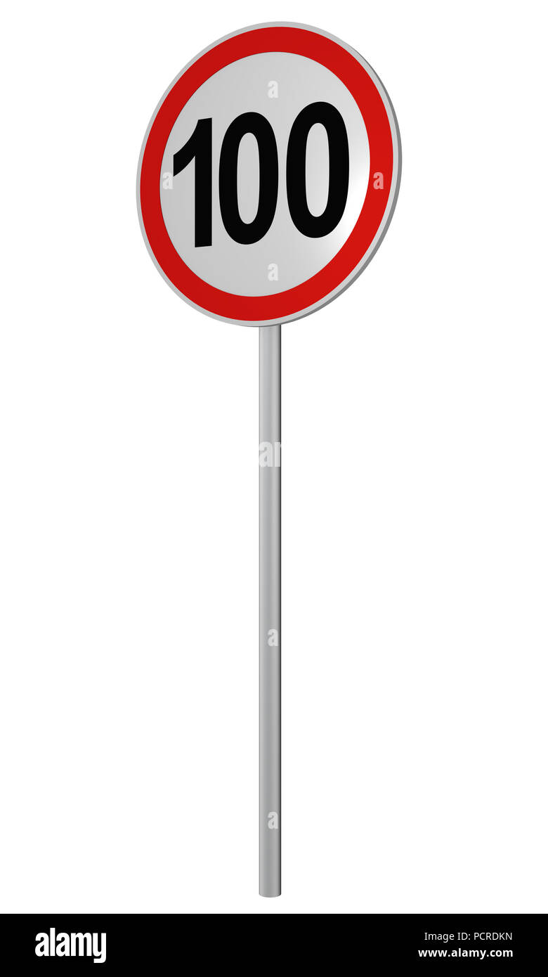 100 km speed sign -Fotos und -Bildmaterial in hoher Auflösung – Alamy