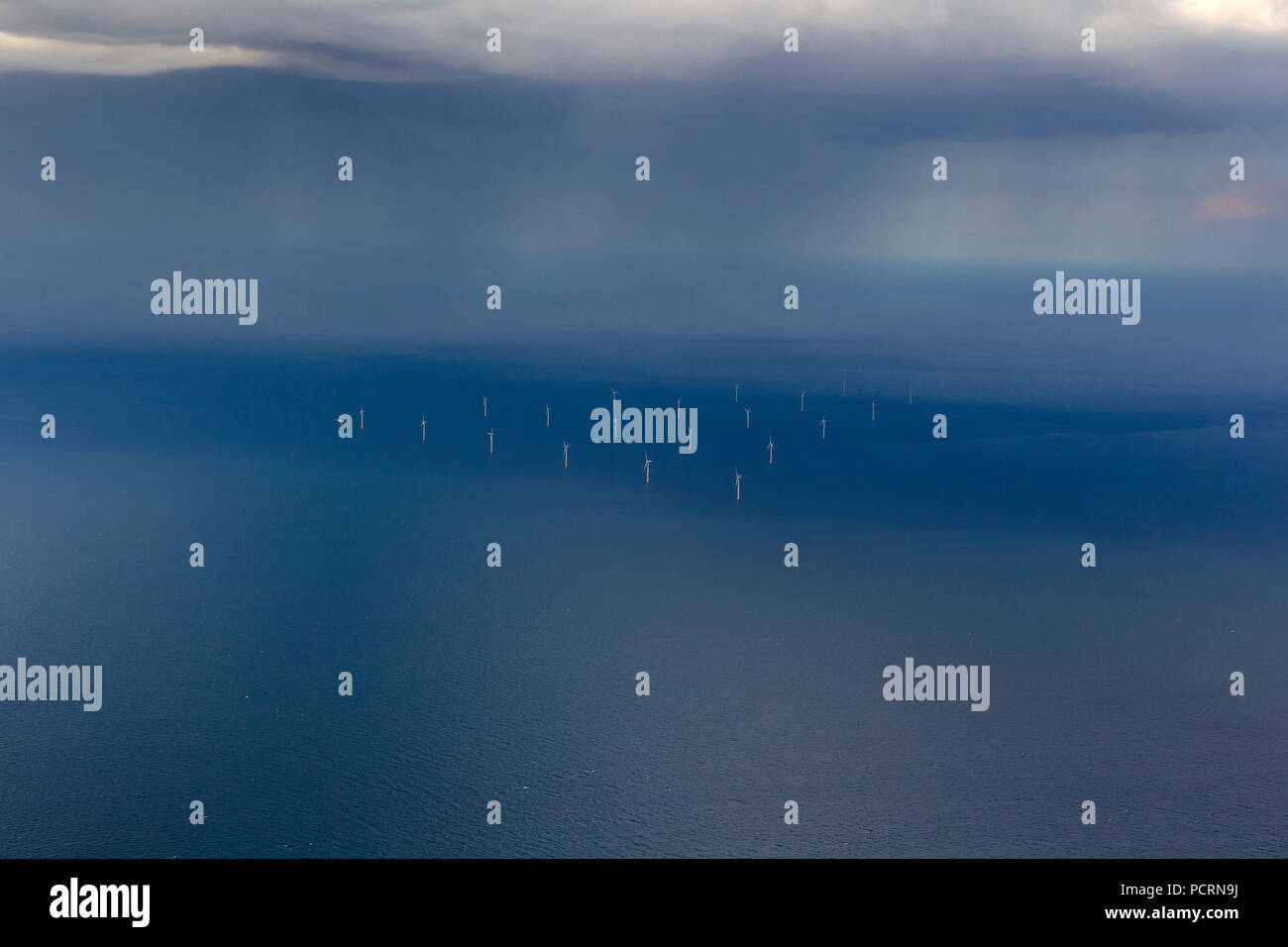 Luftaufnahme, Wind Farm EnBW Baltic 1, Offshore-Windparks in der Ostsee ...