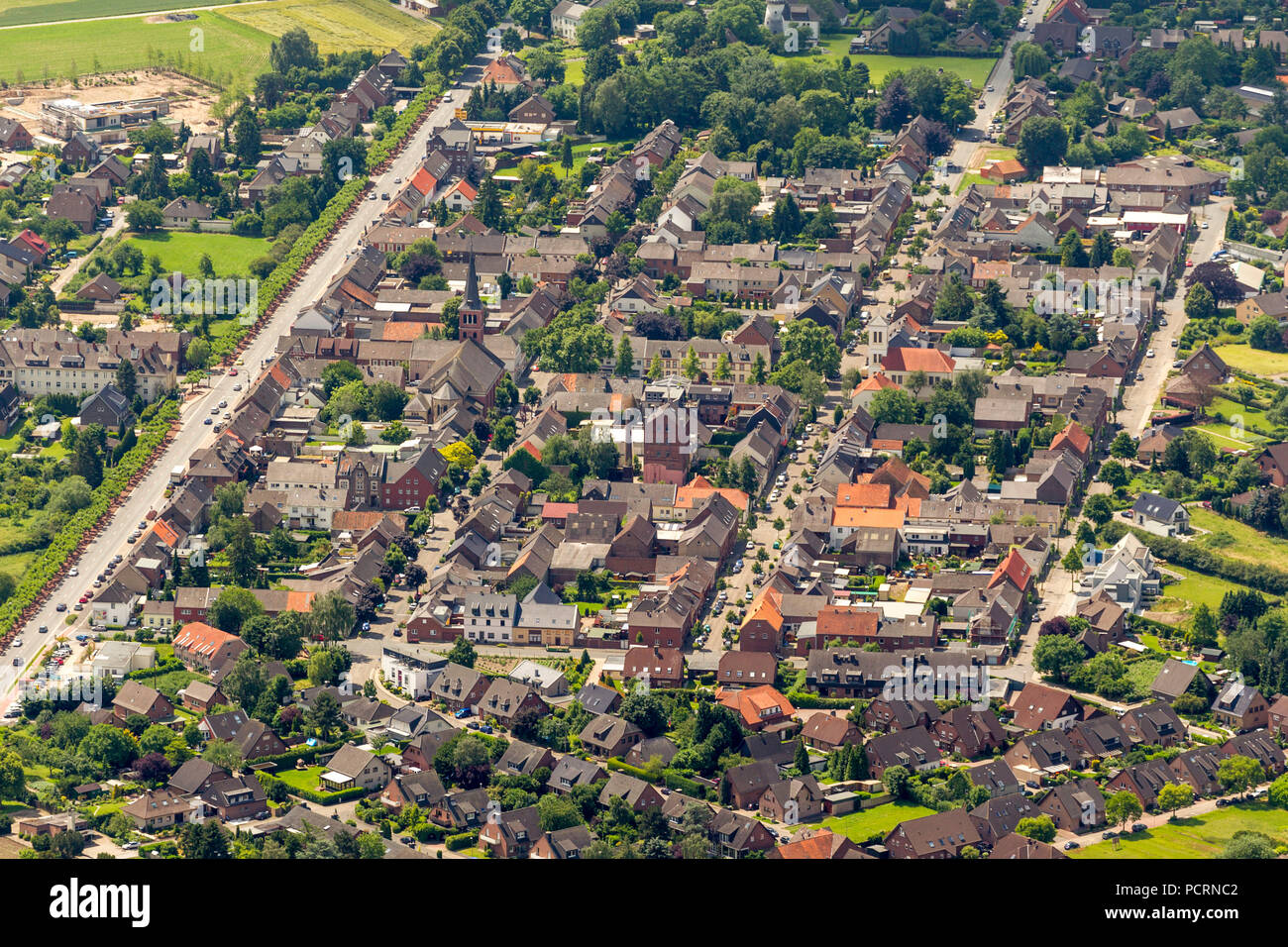 Luftaufnahme, Buederich, Wesel, Ruhrgebiet, Niederrhein, Nordrhein ...