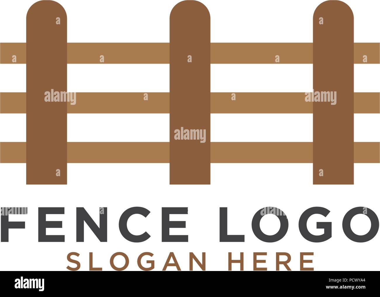 Abbildung: zaun Logo Design template Vector Stock-Vektorgrafik - Alamy