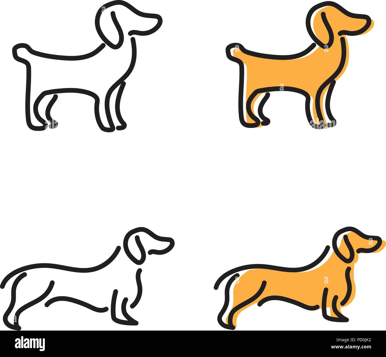 Hunde logo Stock-Vektorgrafiken kaufen - Alamy