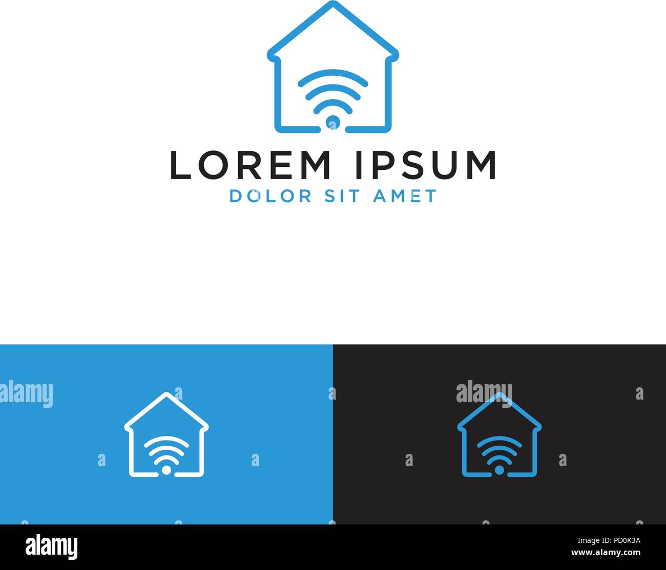 Smart home logo Stock-Vektorgrafiken kaufen - Alamy