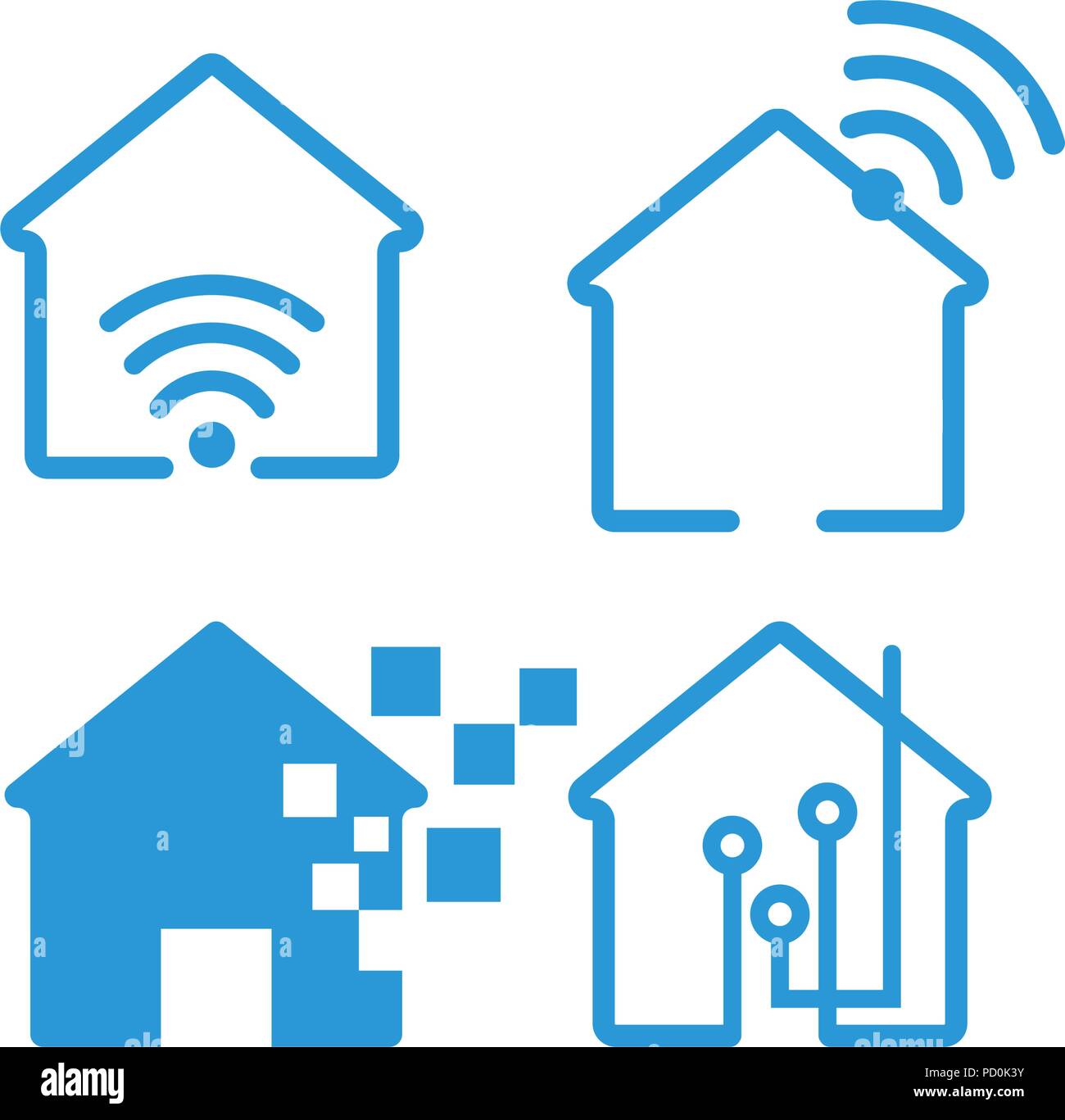 Smart home logo Stock-Vektorgrafiken kaufen - Alamy