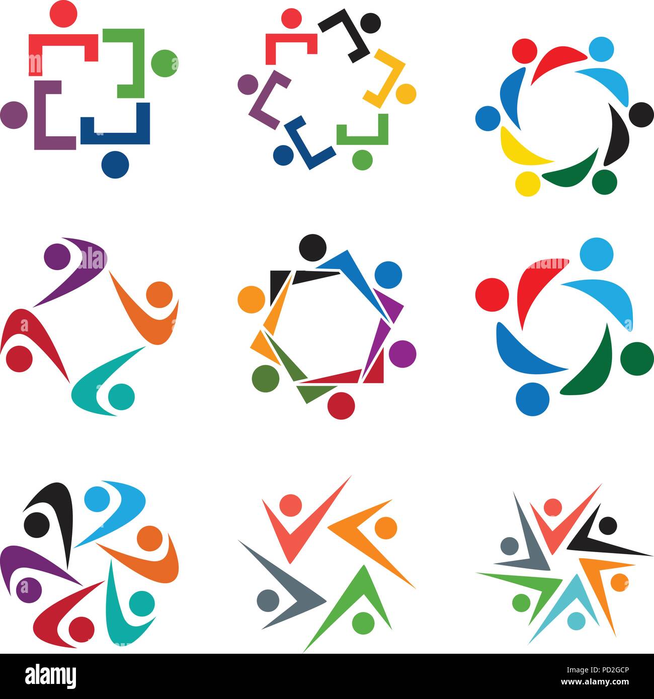 Gemeinschaft Personen Organisation logo Icon template Vector Stock ...