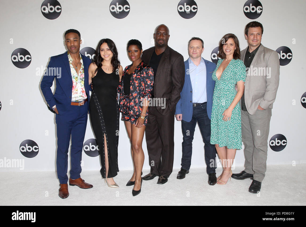 Beverly Hills, Ca. 7 Aug, 2018. Titus Makin jr., Alyssa Diaz, Afton ...