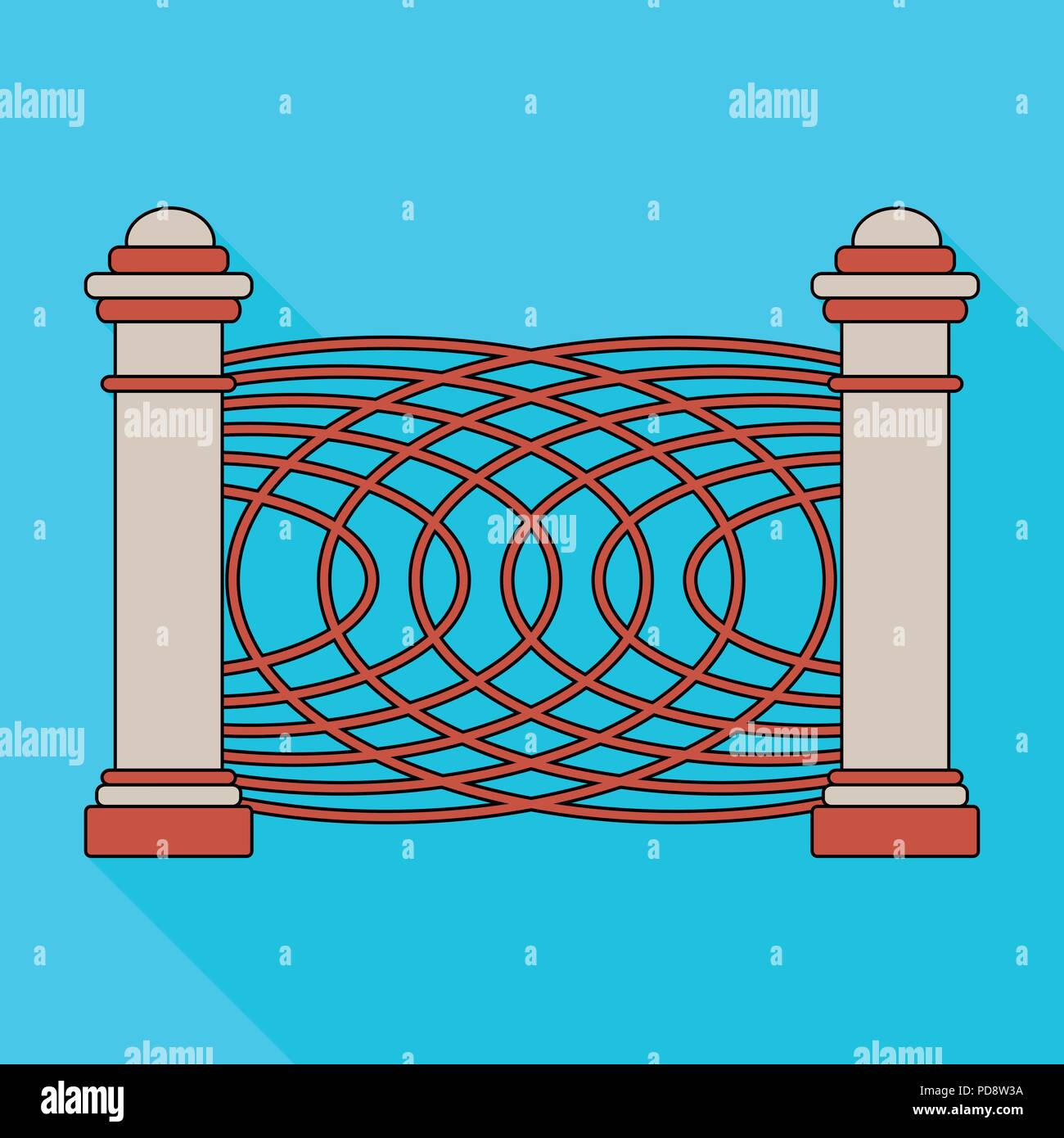 Ziegel, Beton, Konstruktion, Design, verschiedene, Zaun, Zäune, flach ...