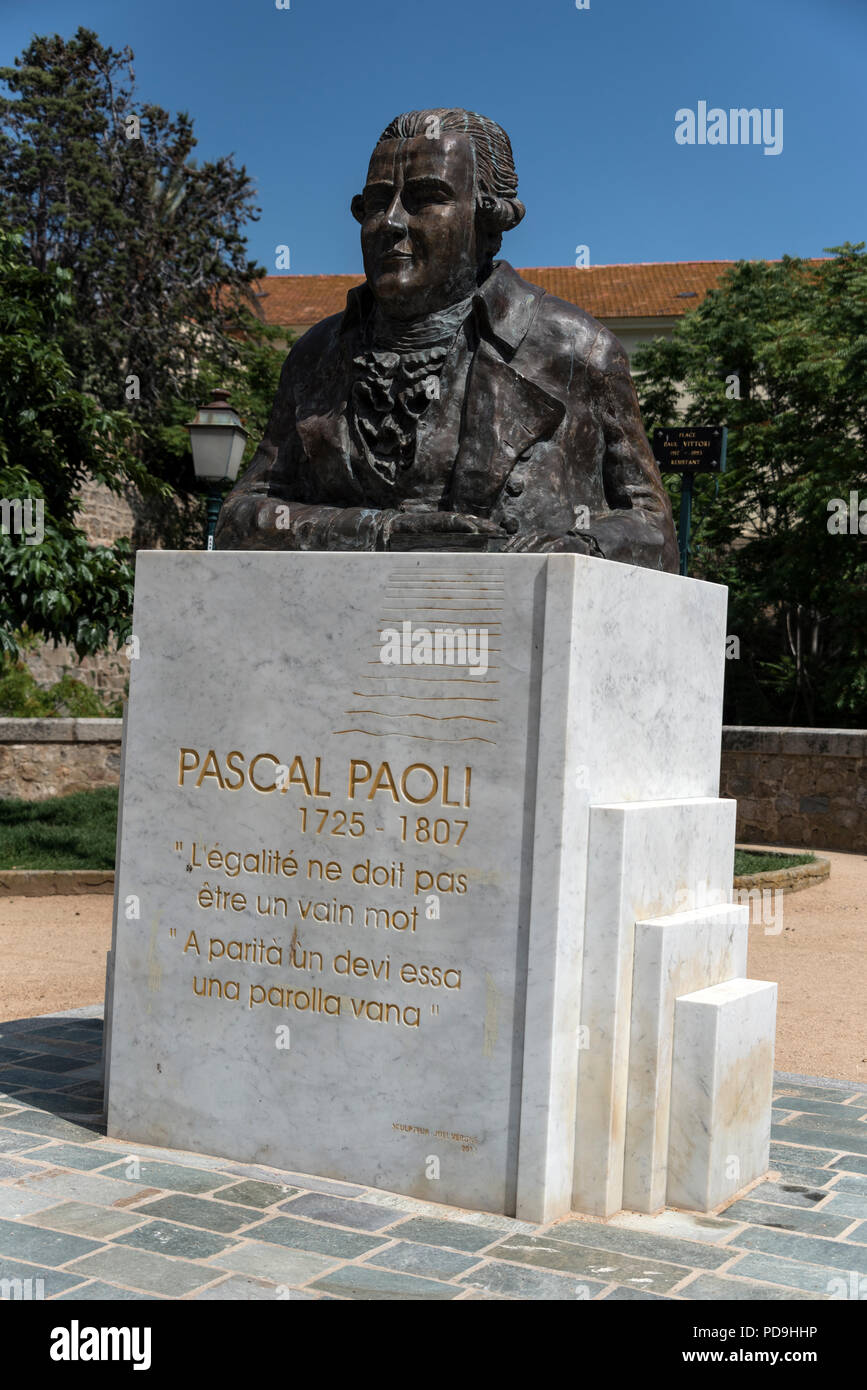 Statue of pascal paoli -Fotos und -Bildmaterial in hoher Auflösung – Alamy