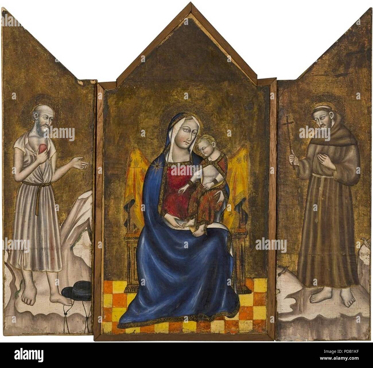 Anônimo-A Virgem com o Menino Jesus, São Jerônimo e São Francisco ...