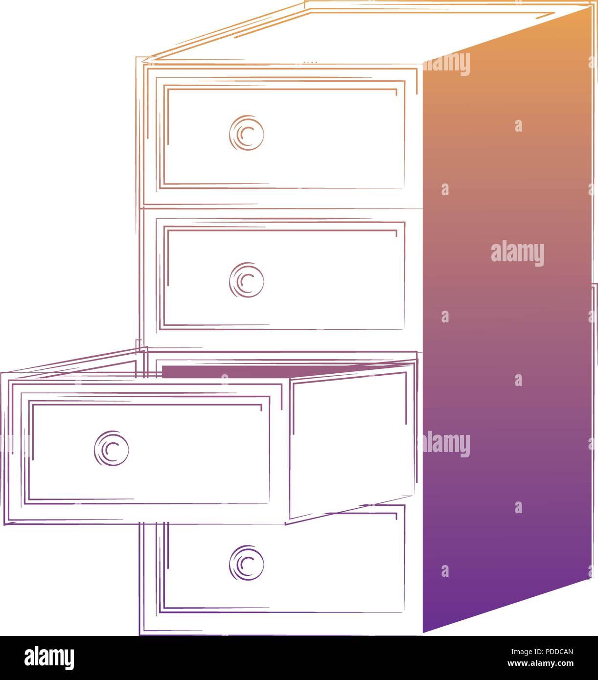 File Cabinet Symbol auf weißem Hintergrund, Vector Illustration Stock ...