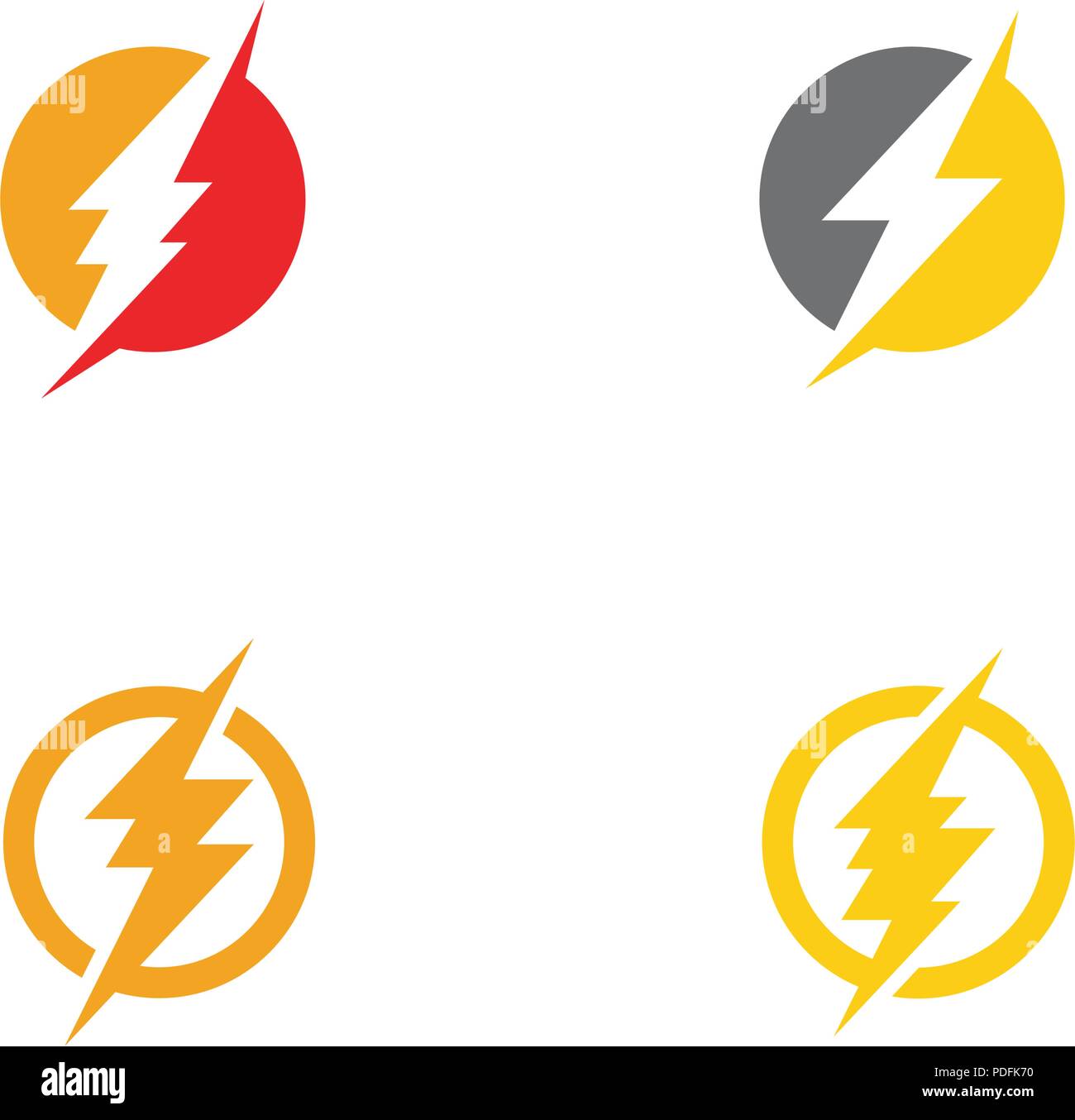 Blitz Logo Vorlage Vektor icon Abbildung design Stock-Vektorgrafik - Alamy