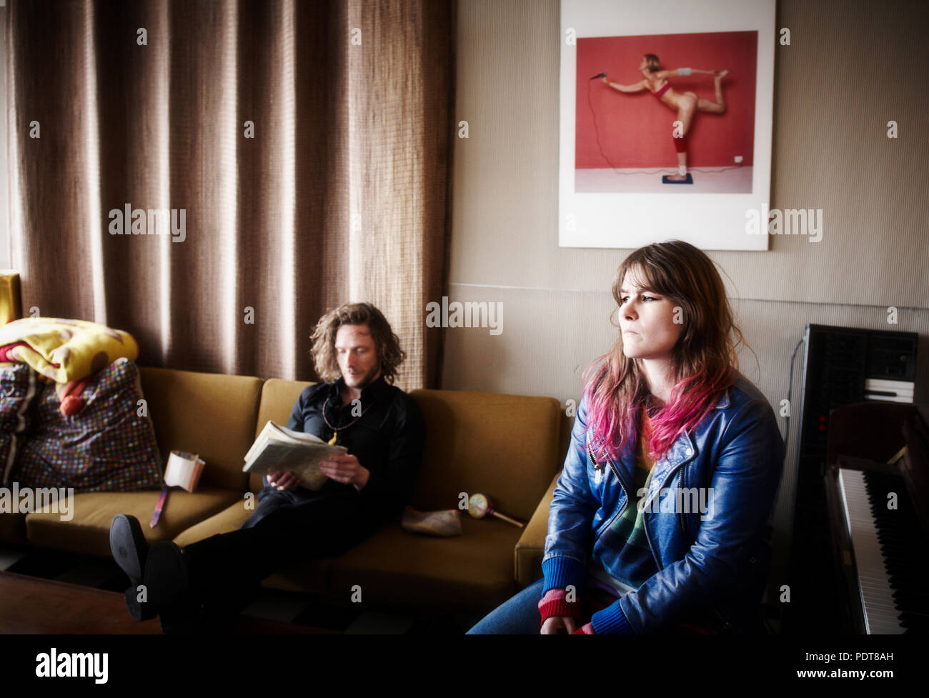 Daniel Ágúst und Urður der elektronischen Band Gus Gus aus Island, die ...