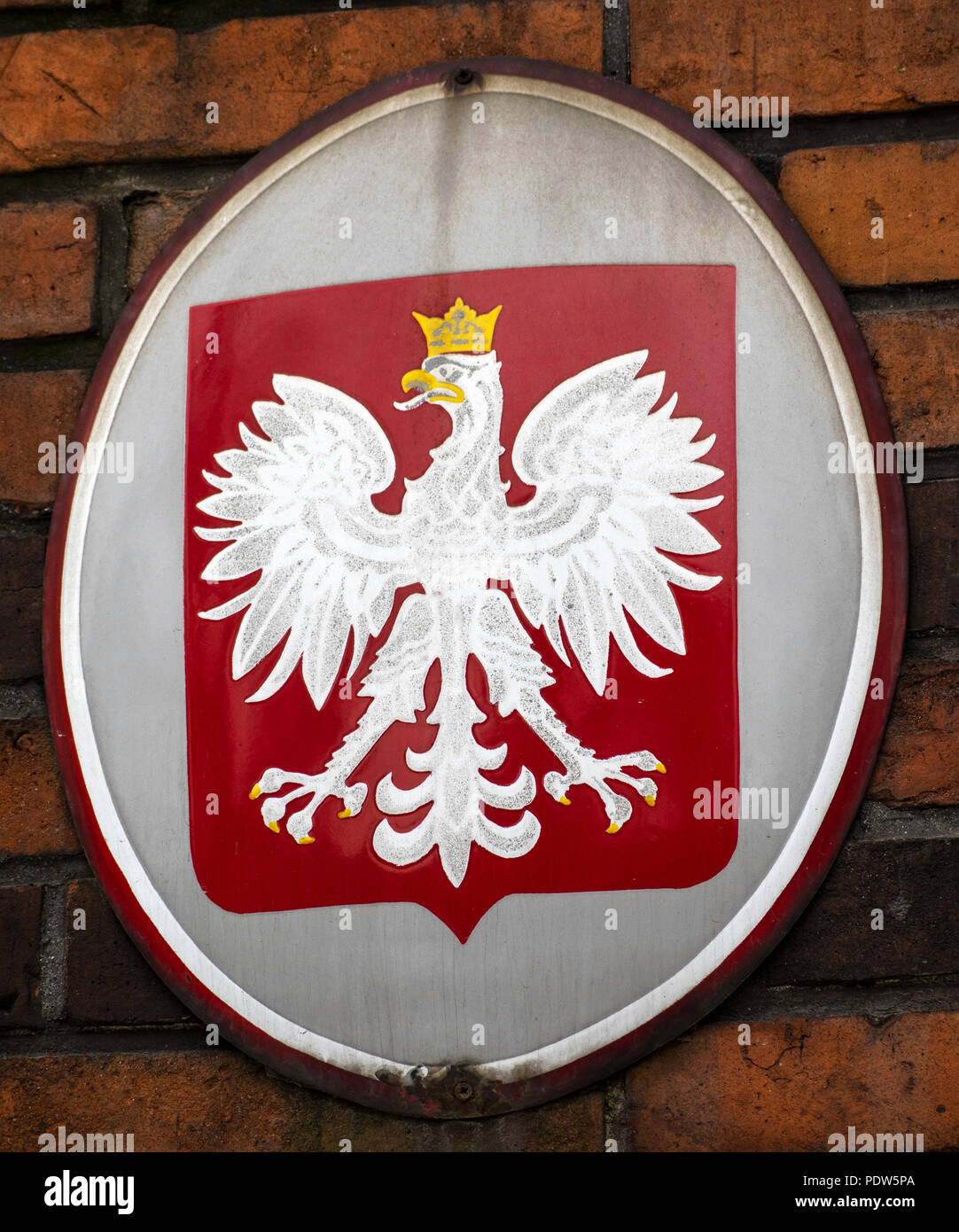 Polen, Krakau - März 20, 2018: Wappen von Polen. Das Wappen von Polen ...