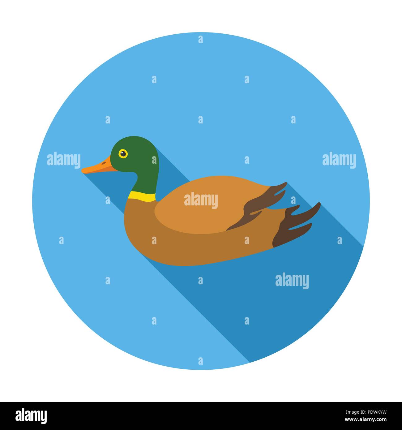 Ente Symbol im flachen Stil auf weißem Hintergrund. Jagd symbol Vektor ...