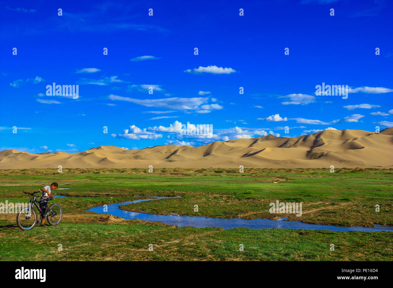 Die Gobi, Mongolei - eine der größten Wüsten der Welt, mit heißen ...