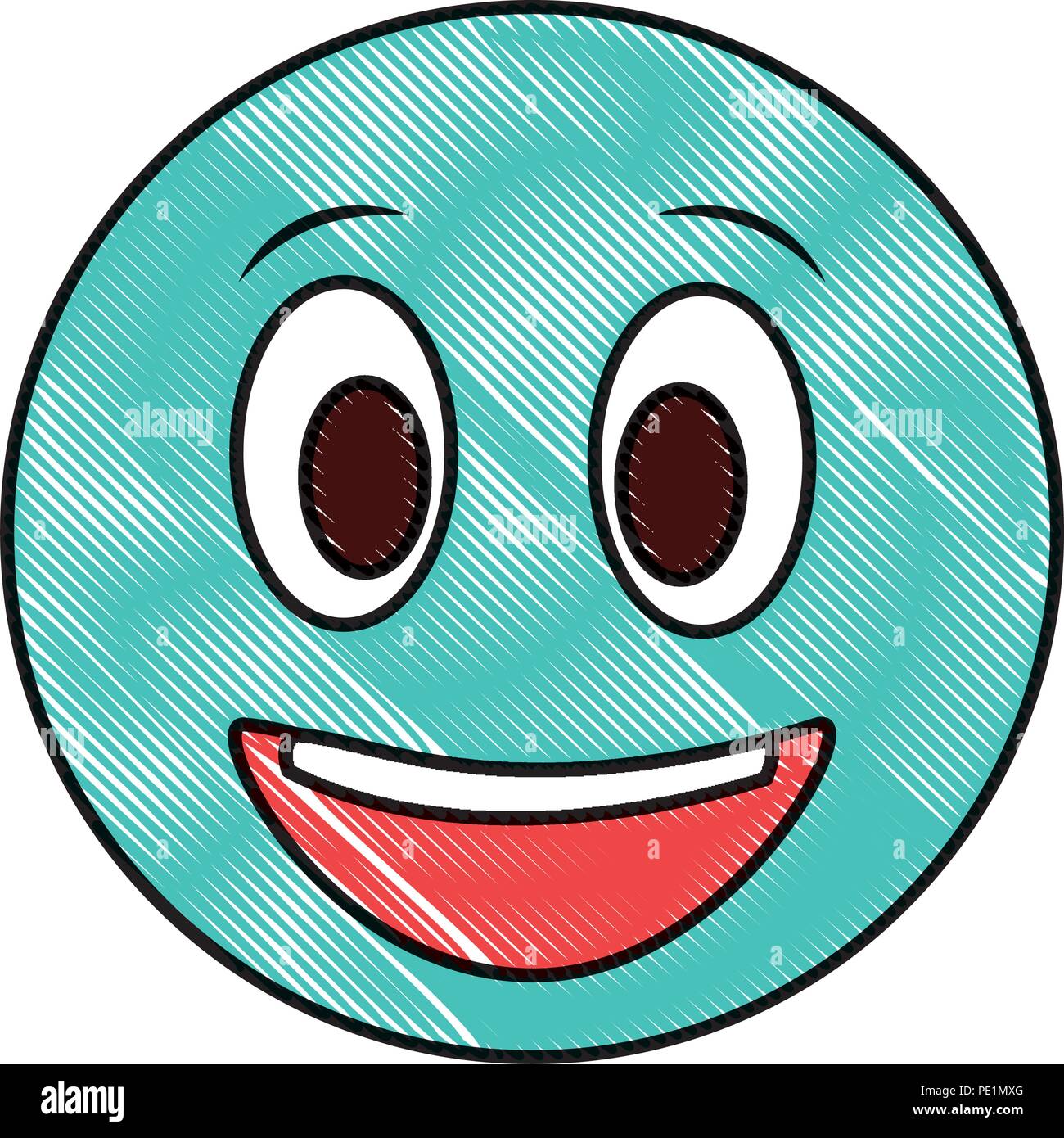 Emoticon Happy Stock-Vektorgrafiken kaufen - Alamy