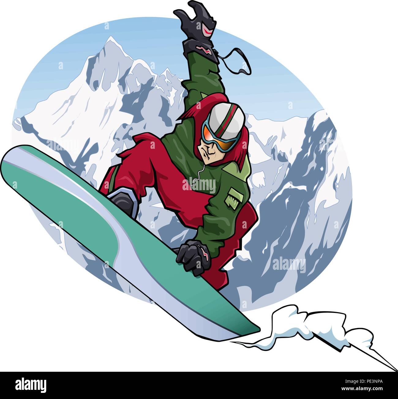 A cartoon snowboarder -Fotos und -Bildmaterial in hoher Auflösung – Alamy
