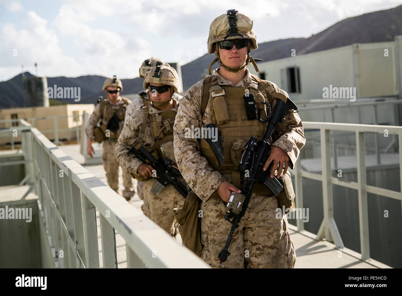 Us-Marines mit Bataillon Landung Team 2/1, 13 Marine Expeditionary Unit ...