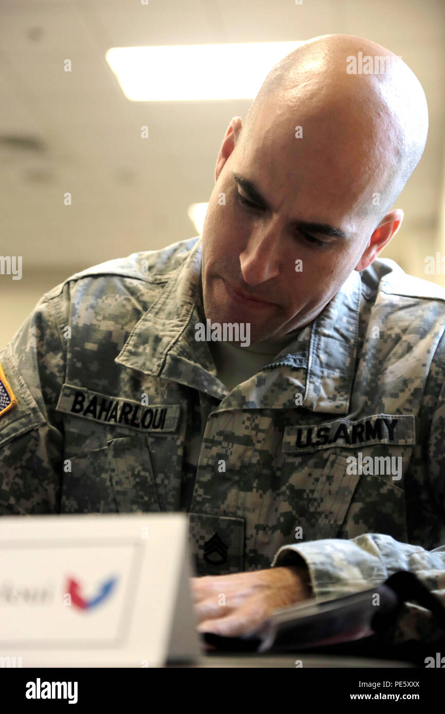 U.S. Army Staff Sgt. Jeremy Baharloui, an AMC-Band, U.S. Army Material ...