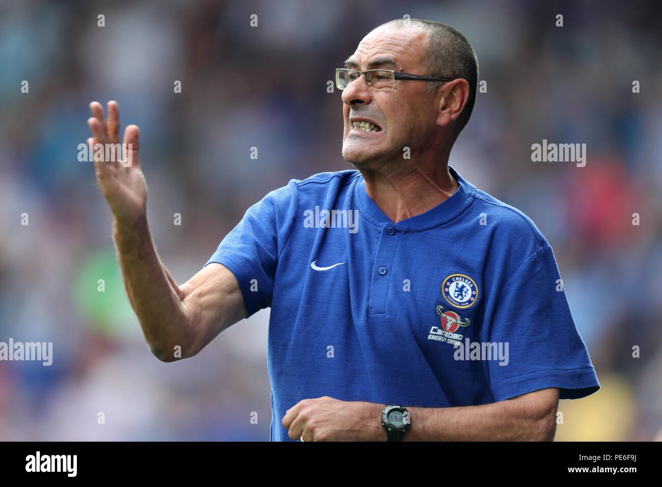 MAURIZIO SARRI CHELSEA FC MANAGER Huddersfield Town FC V CHELSEA FC ...
