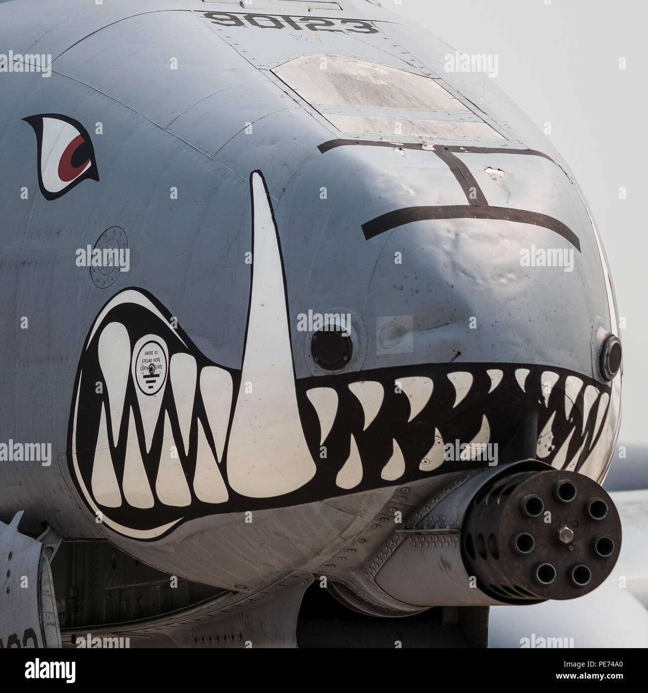 US AIR FORCE A-10 WARTHOG COCKPIT MOTOR Gatling Gun Stockfotografie - Alamy