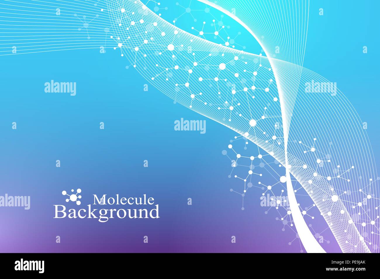 Gentechnik und Genmanipulation Vector Illustration Konzept. DNA-Helix ...