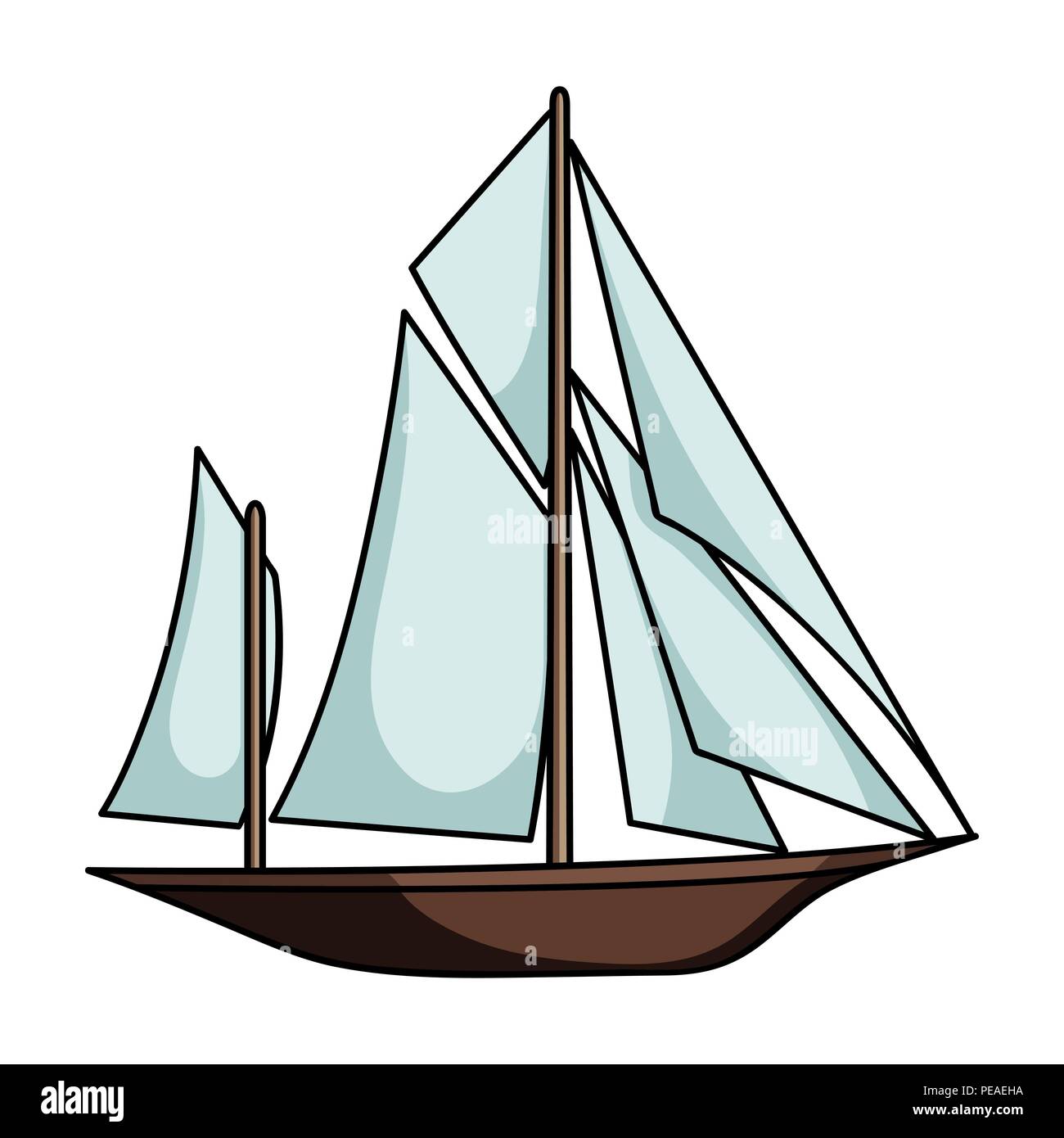 Vintage boot Entdecker. Segelboot auf dem alten Menschen rund um die ...