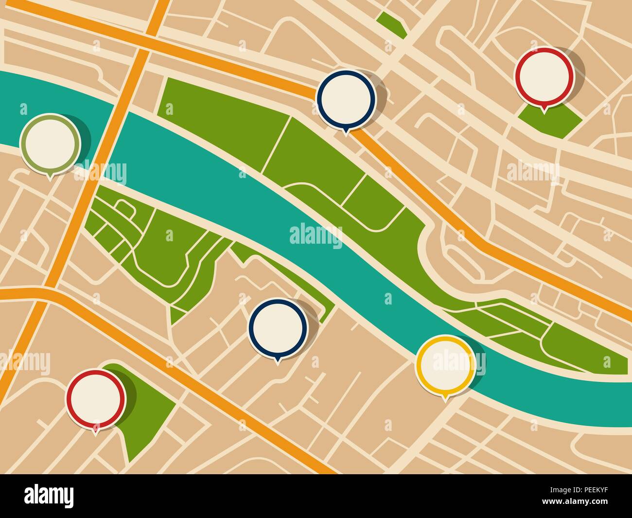 Itinerary map Stock-Vektorgrafiken kaufen - Alamy