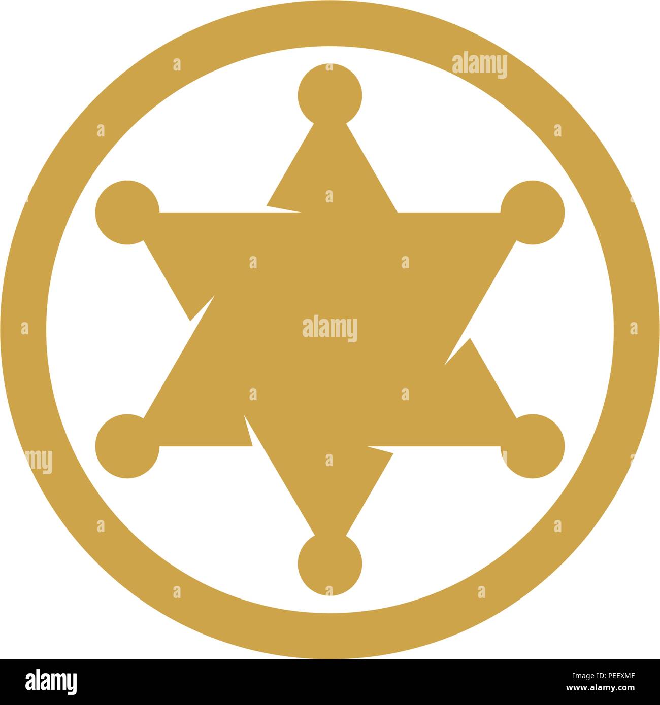 Star sherif Vektor icon Abbildung Design Template Stock-Vektorgrafik ...