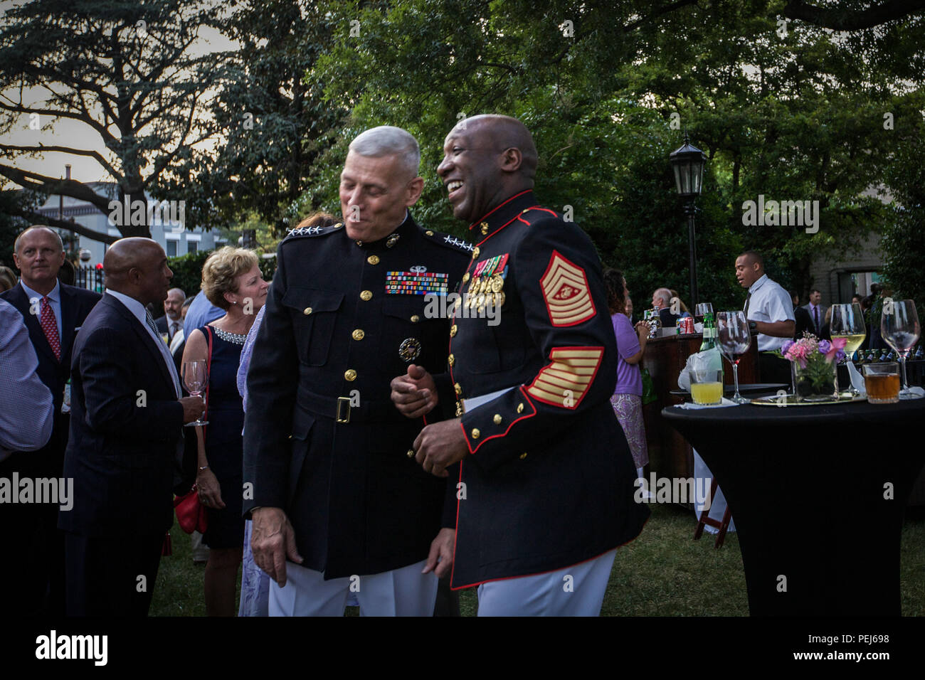 Die 18 Sergeant Major des Marine Corps, Ronald L. Grün, nimmt an einem ...
