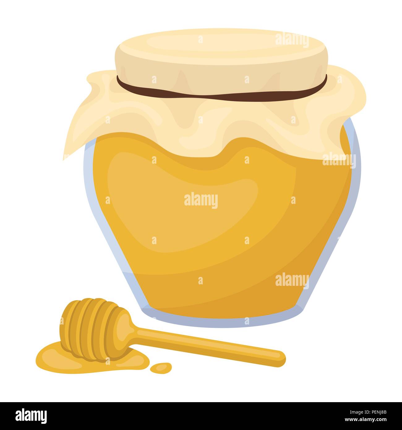 Honig-Symbol im Comic-stil auf weißem Hintergrund. Kanadische ...