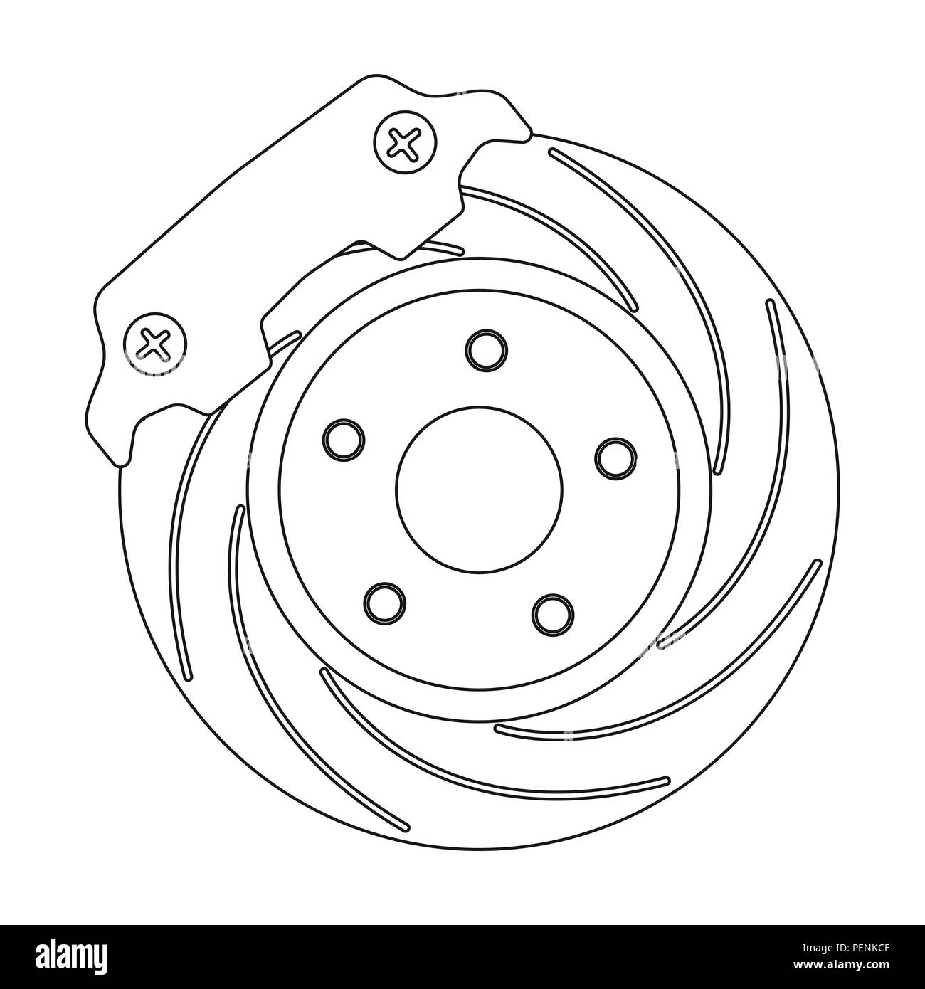 Bremse, Bremsen, Car, Design, Gerät, Diagnose, Disc, Ausrüstung, Icon ...