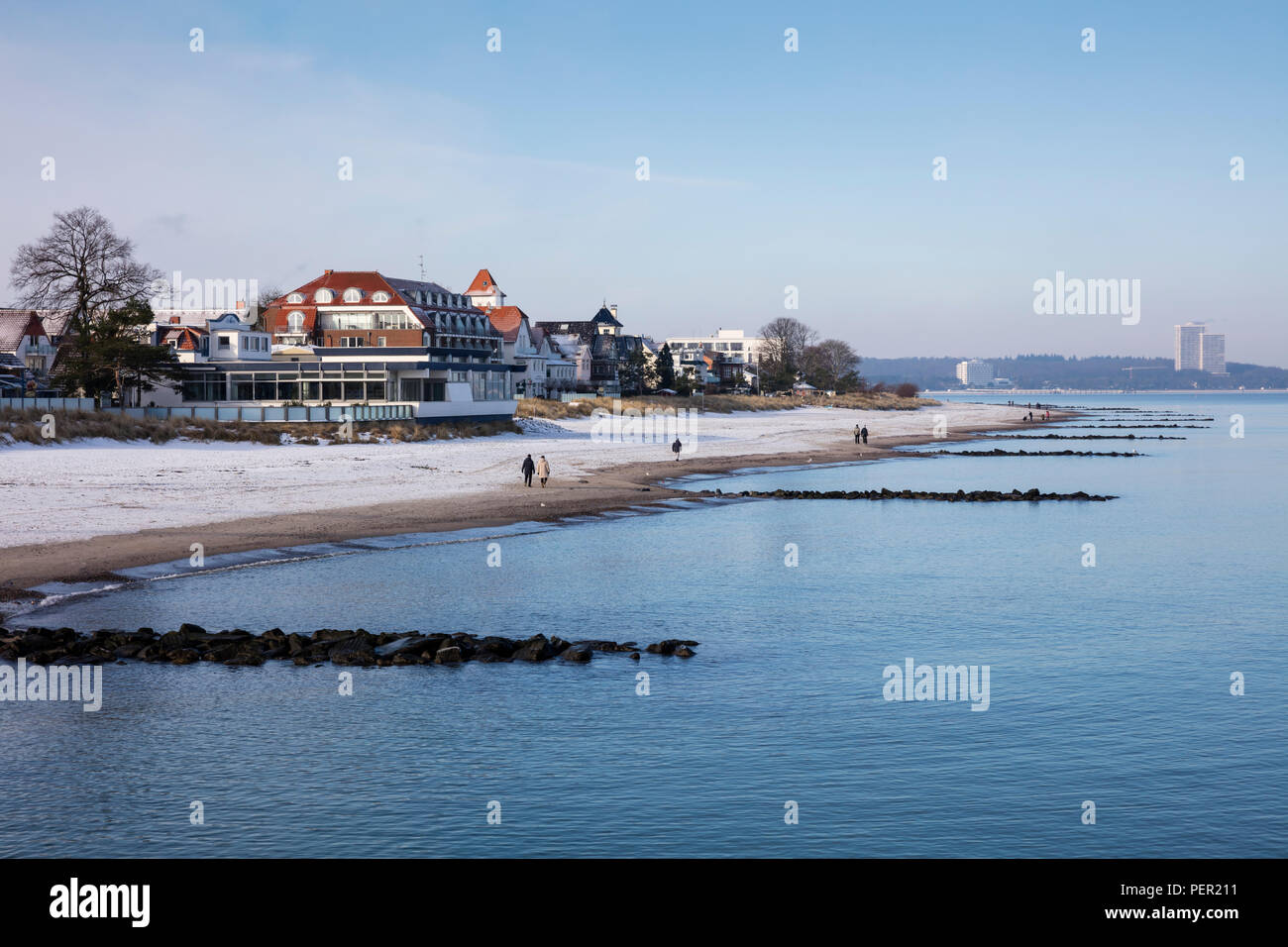 Schnee am tzhe Küste, Niendorf, Ostsee, Timmendorfer Strand, Lübecker ...