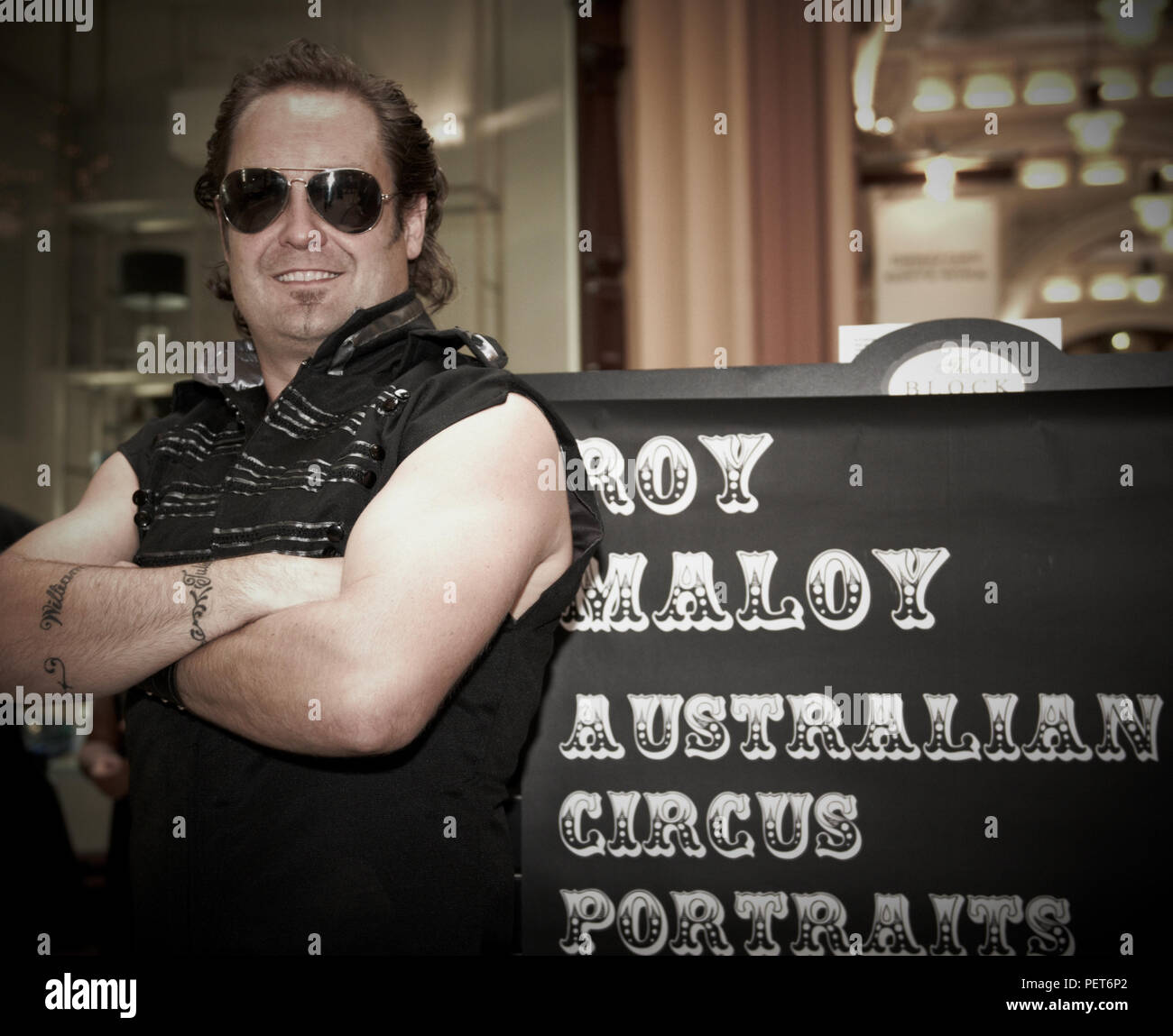 Künstler aus den Roy Maloy australischen Circus. Roy Maloy ist wie die ...