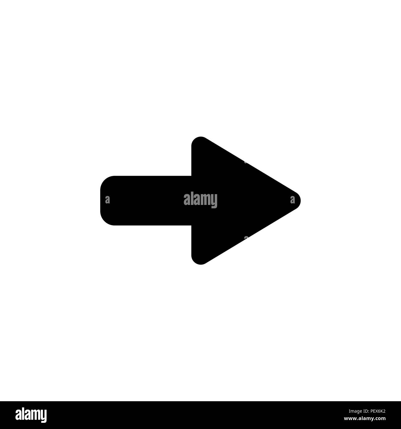 Pfeil nach Rechts, um das Symbol Symbol. Vector Illustration schwarz ...